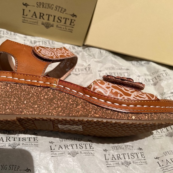 Spring Step | Shoes | New Lartiste By Spring Step Leather Wedge Sandals ...